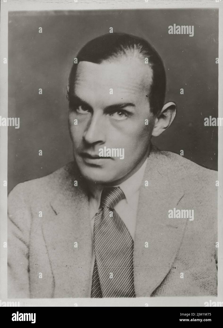 Portrait of the writer Erich Maria Remarque (1898-1970). Museum ...