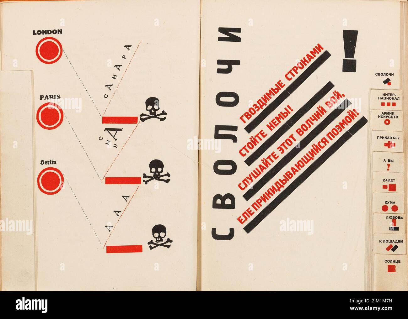 Double book pages from "For the Voice" by Vladimir Mayakovsky. Museum ...