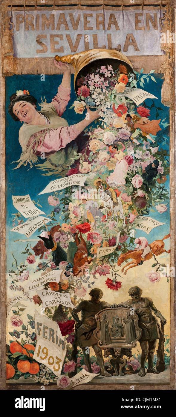 Spring in Seville. Museum: PRIVATE COLLECTION. Author: JOSÉ JIMÉNEZ ...