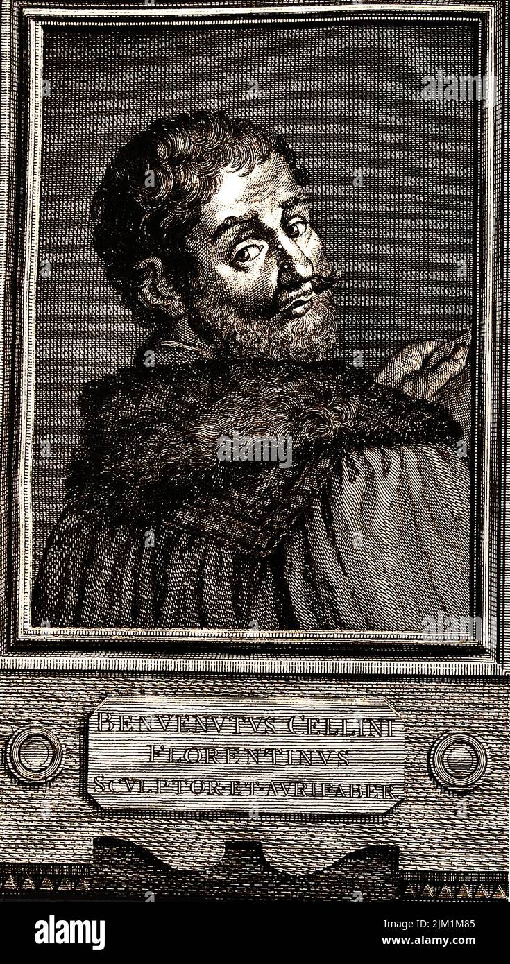 Portrait of Benvenuto Cellini (1500-1571). Museum: PRIVATE COLLECTION ...