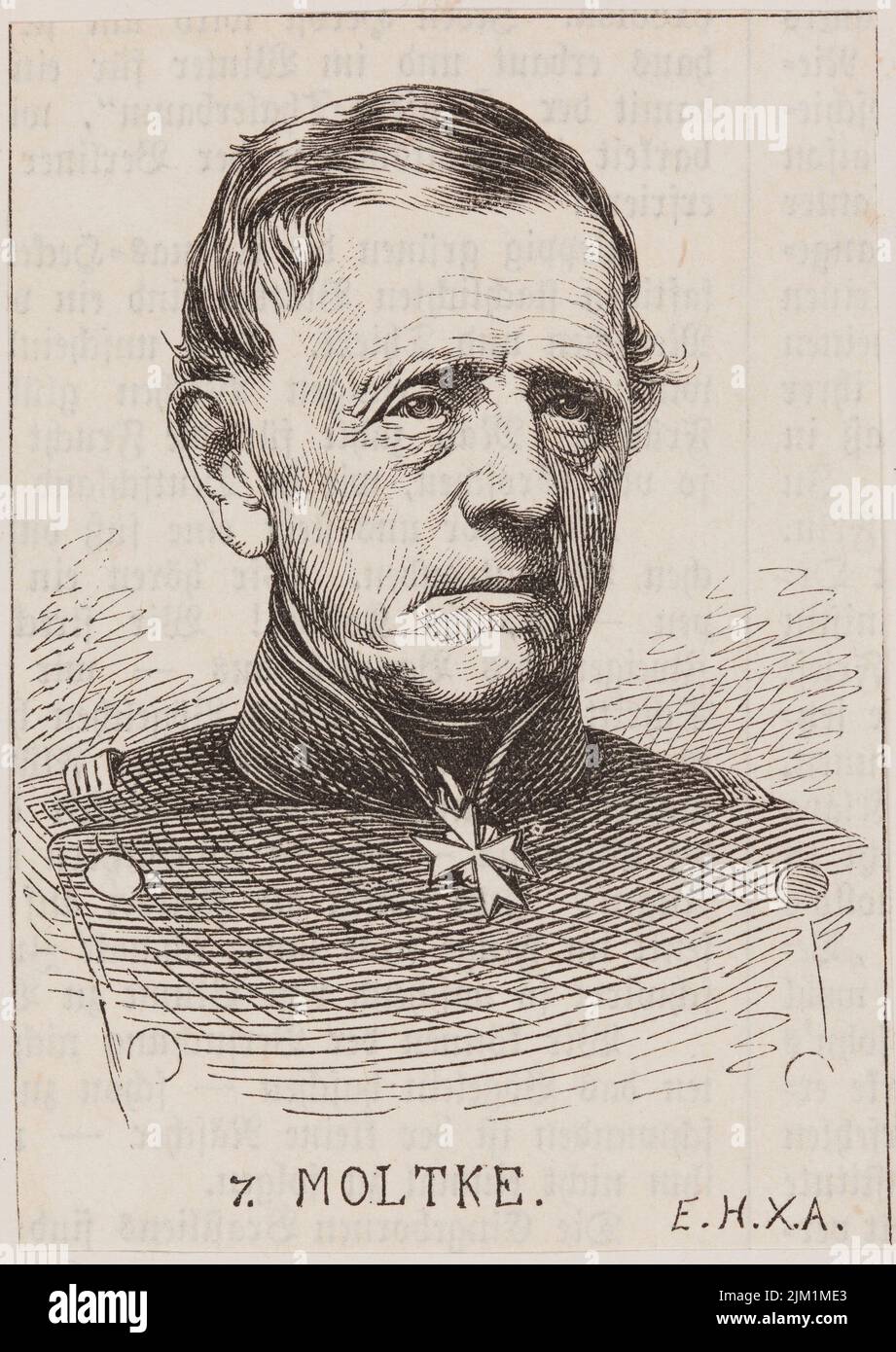 Portrait of Field Marshal Helmuth Graf von Moltke (1800-1891). Museum ...