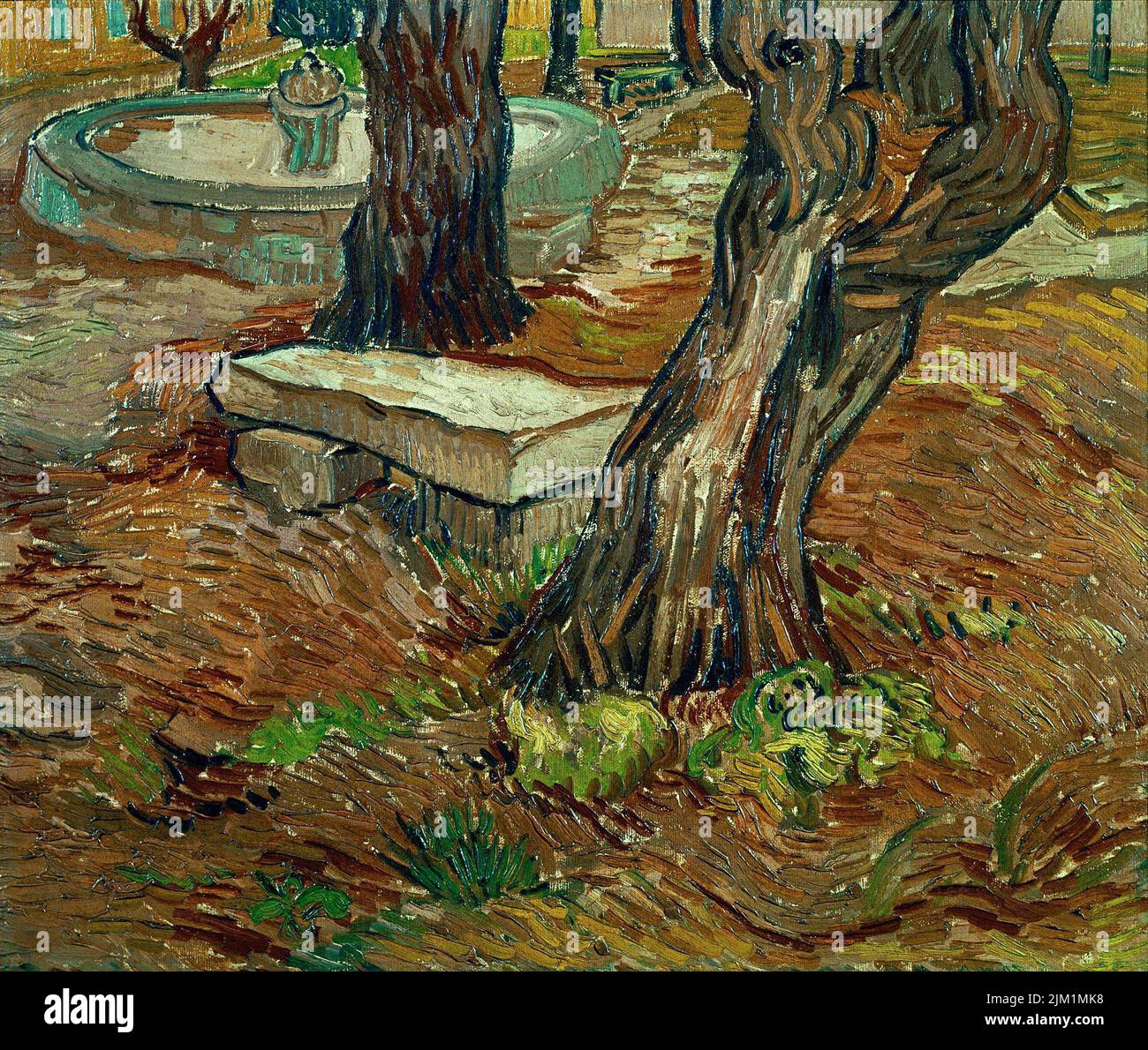 The Stone Bench in the Asylum at Saint-Remy. Museum: Museu de Arte de ...