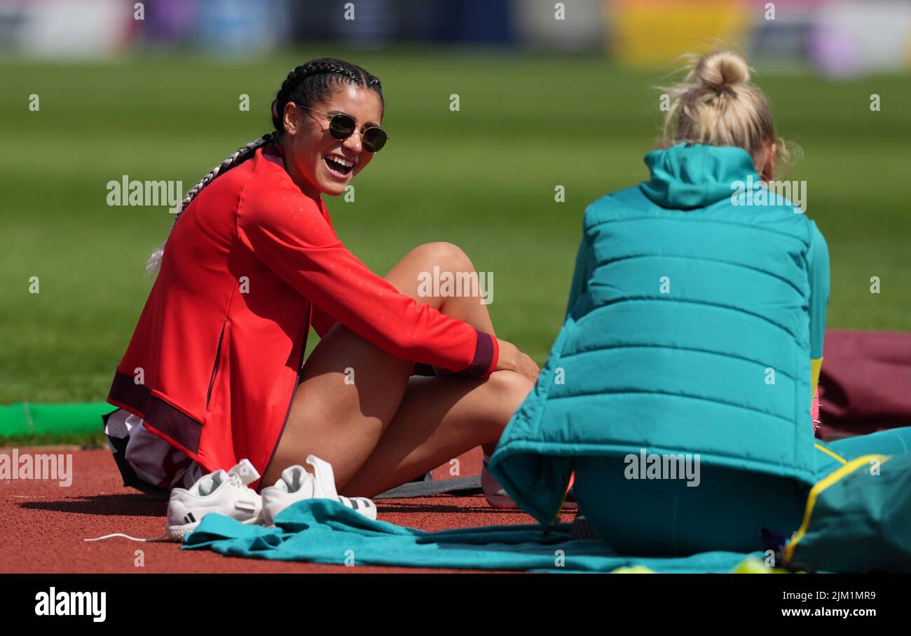 England's Laura Zialor during the Women's High Jump Qualifyng Round at ...