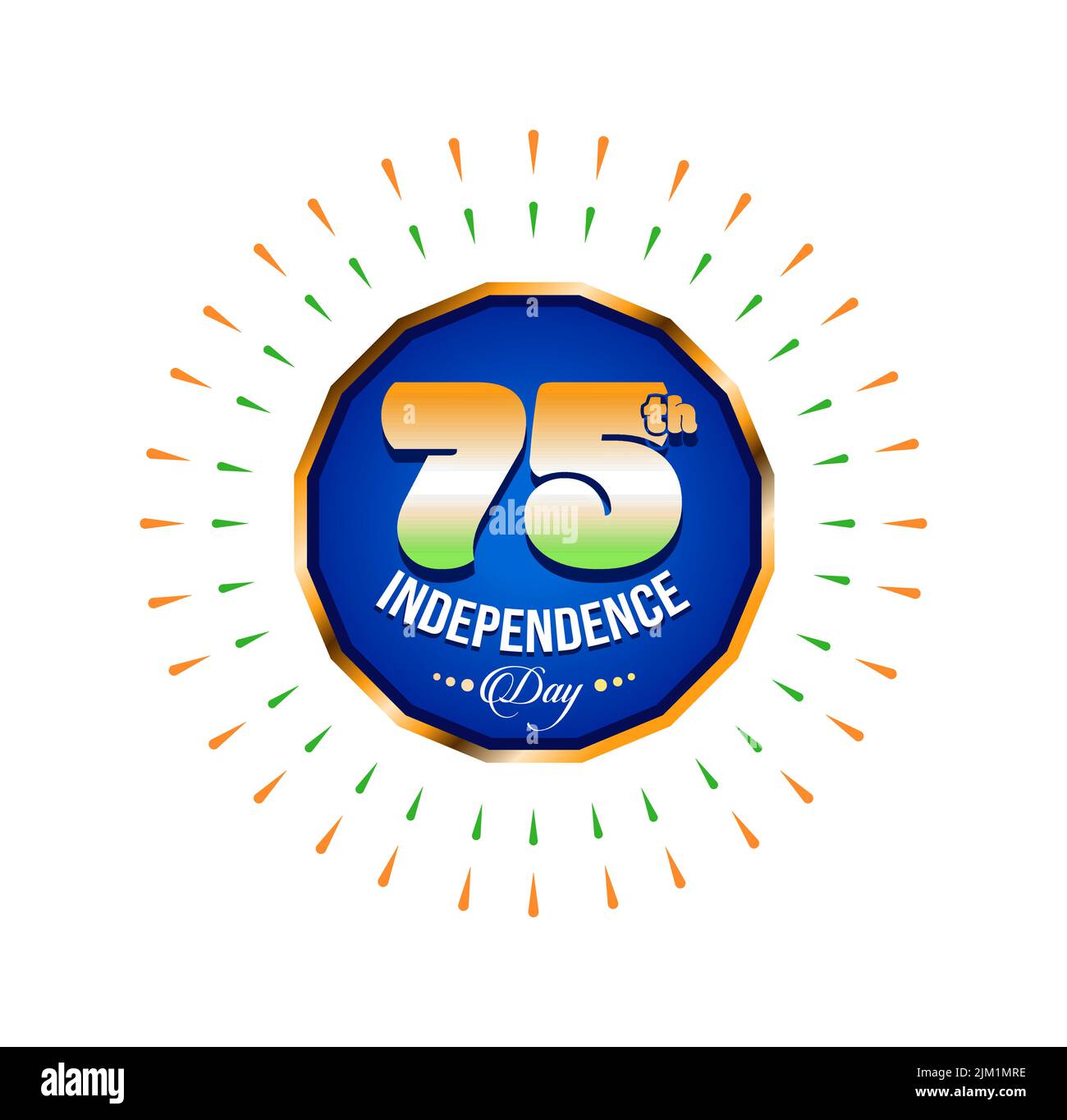 A beautiful design of the 75th independence day logo isolated on white ...