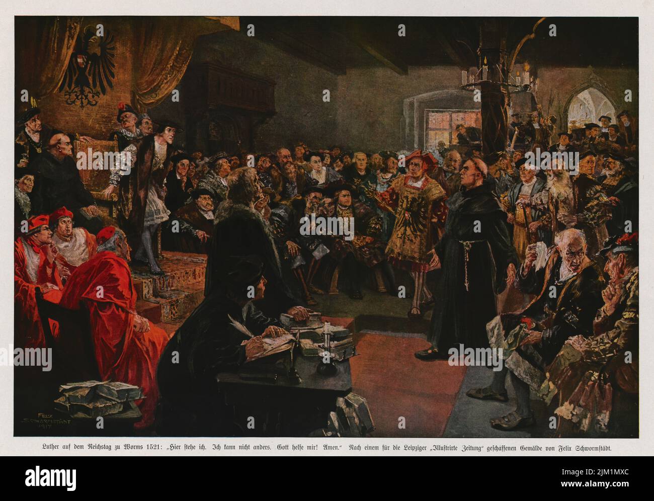 Martin Luther at the Diet of Worms of 1521: "Here I stand, I can do no ...