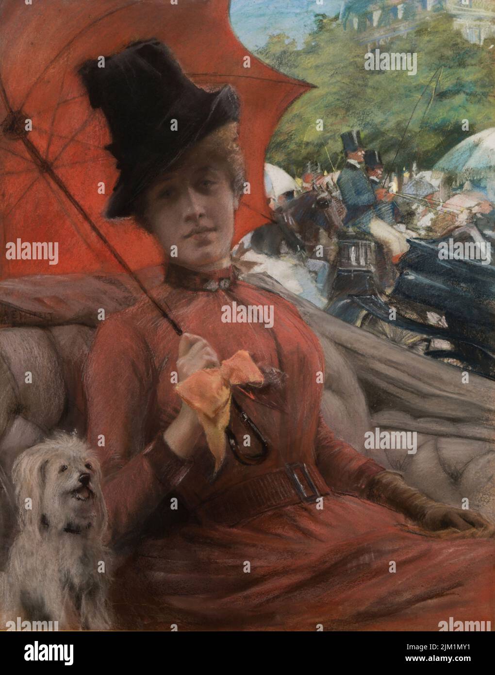 Au bois de Boulogne (Driving on Champs-Elysées). Museum: PRIVATE ...