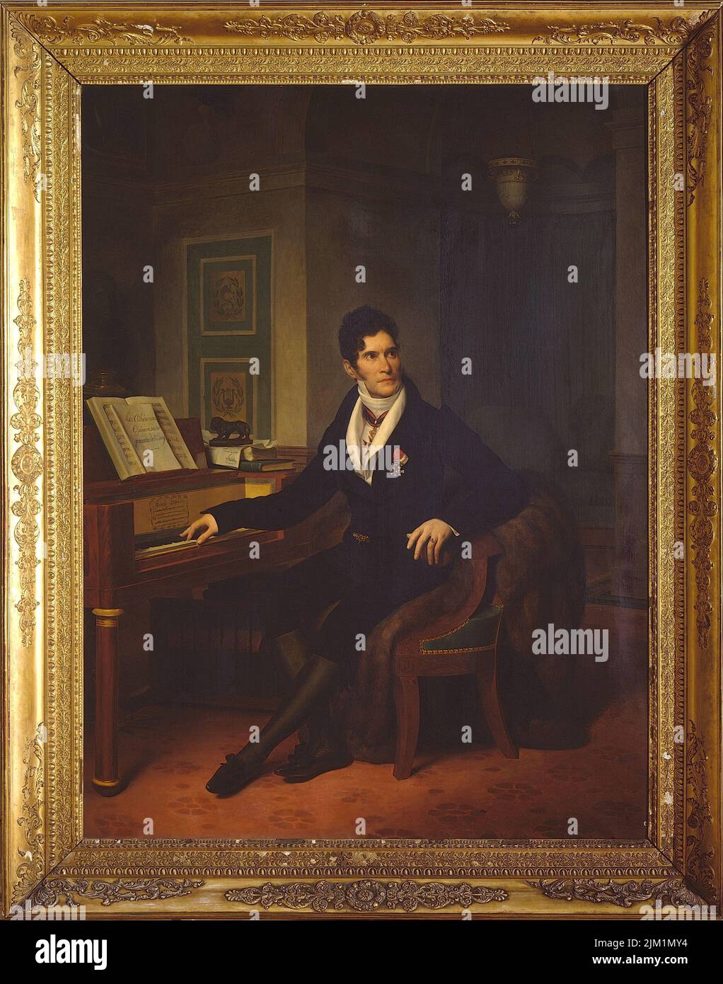 Portrait of the conductor and composer Gaspare Spontini (1774-1851 ...
