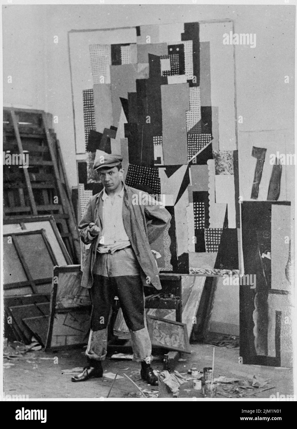 Pablo Picasso at work on designs for the ballet "Parade". Museum ...