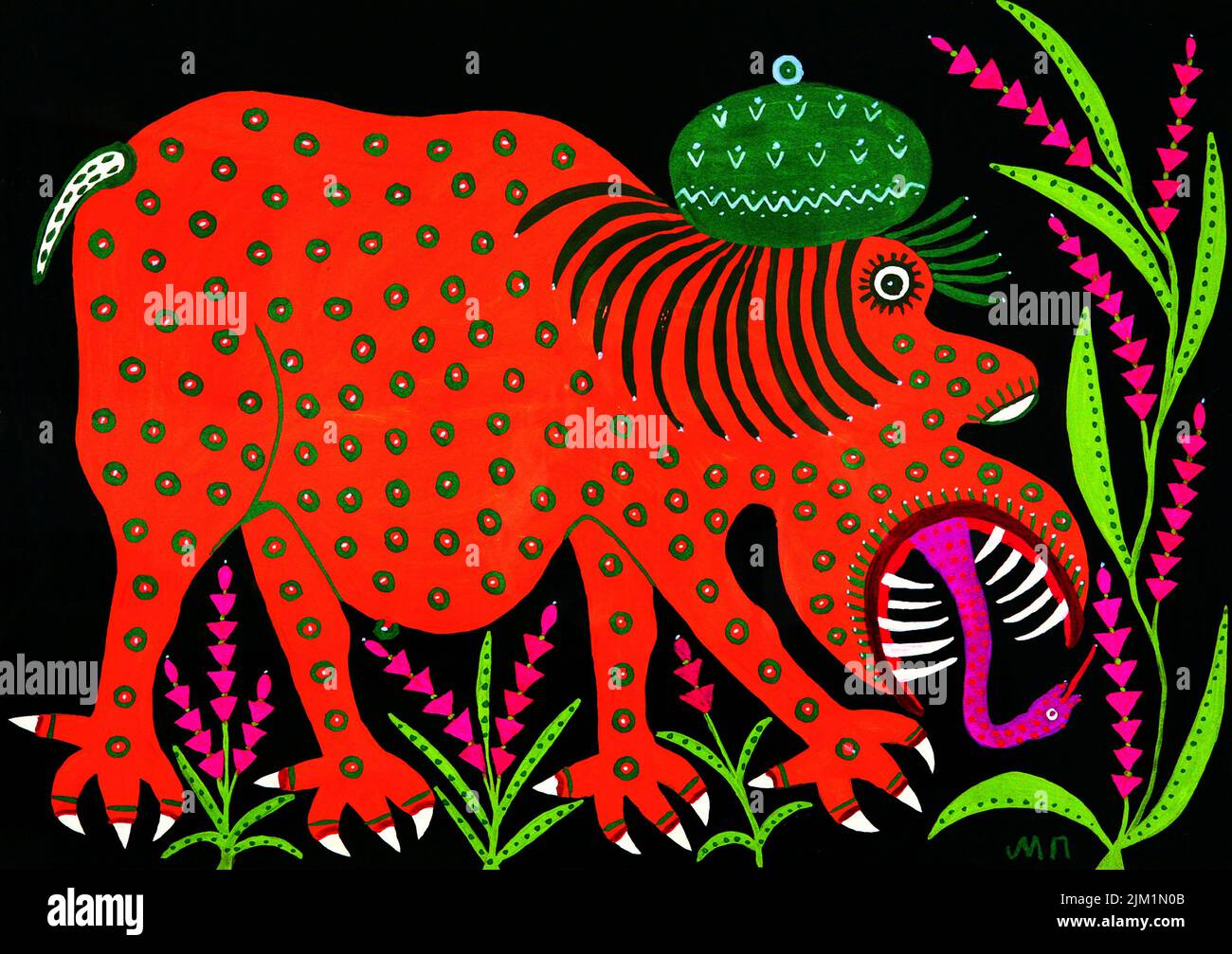 The animal. Museum: © Maria Prymachenko Family Foundation Stock Photo ...