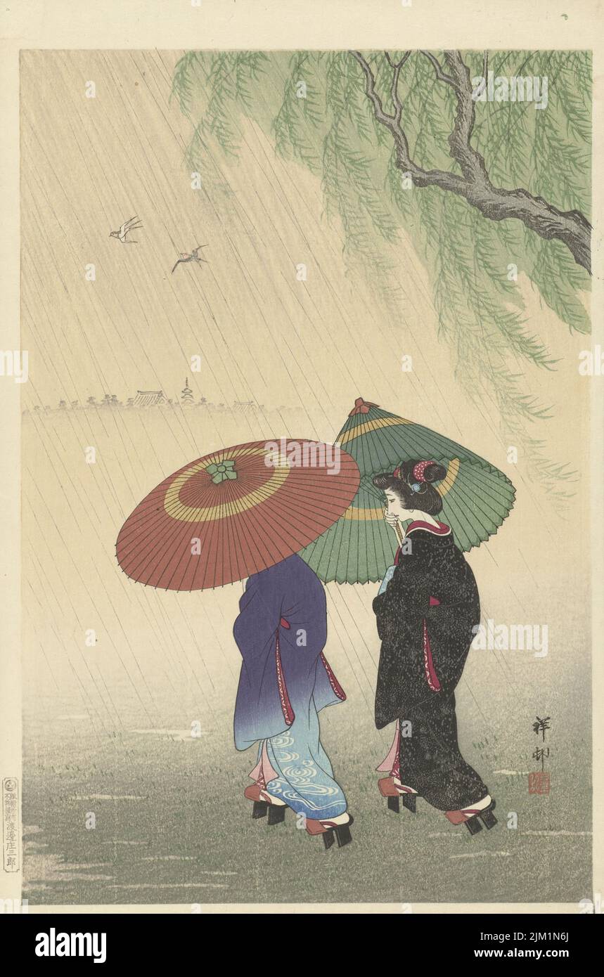 Ohara koson rain hi-res stock photography and images - Alamy