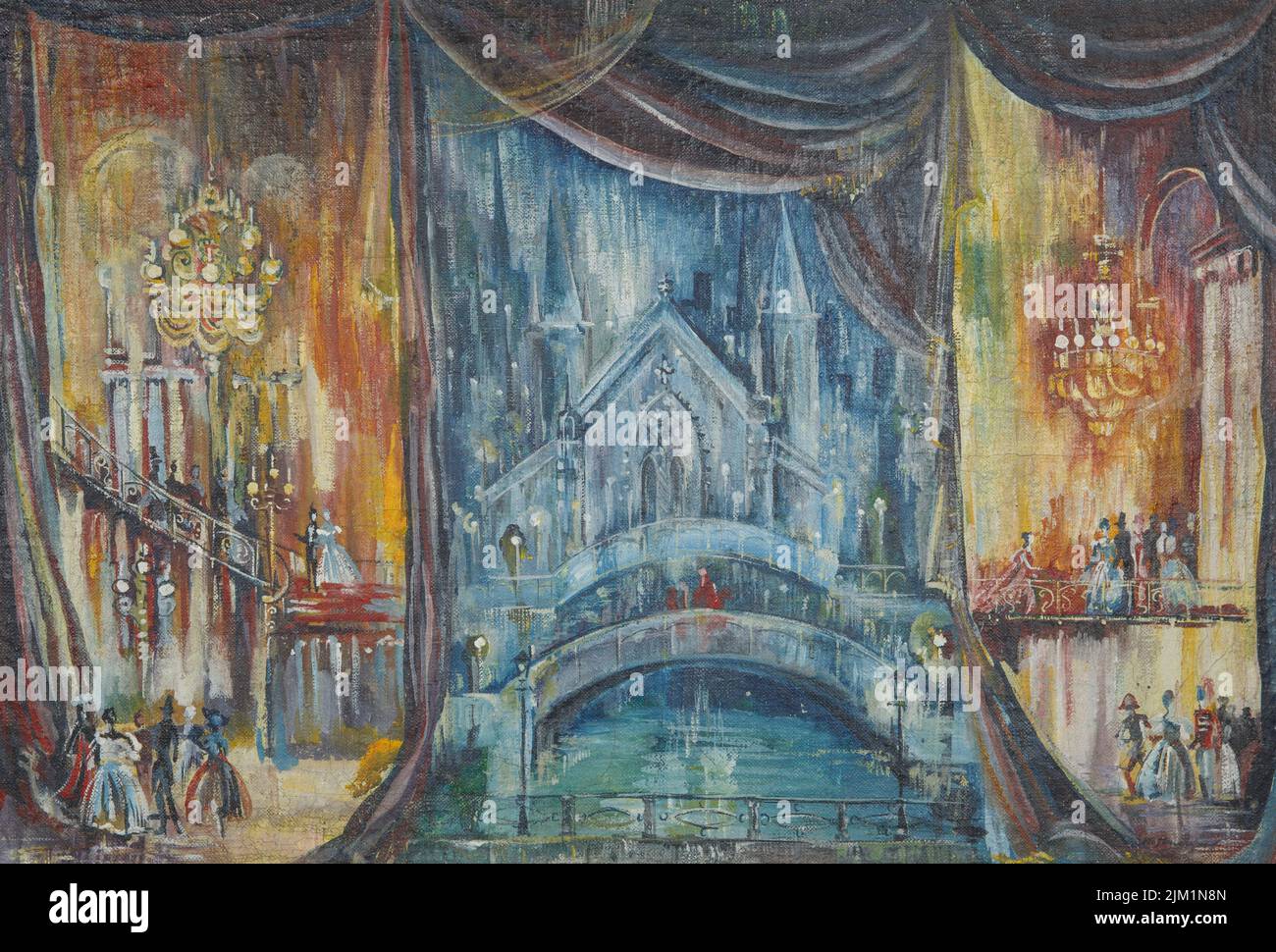 Theatre. Museum: PRIVATE COLLECTION. Author: YURI IVANOVICH PIMENOV ...