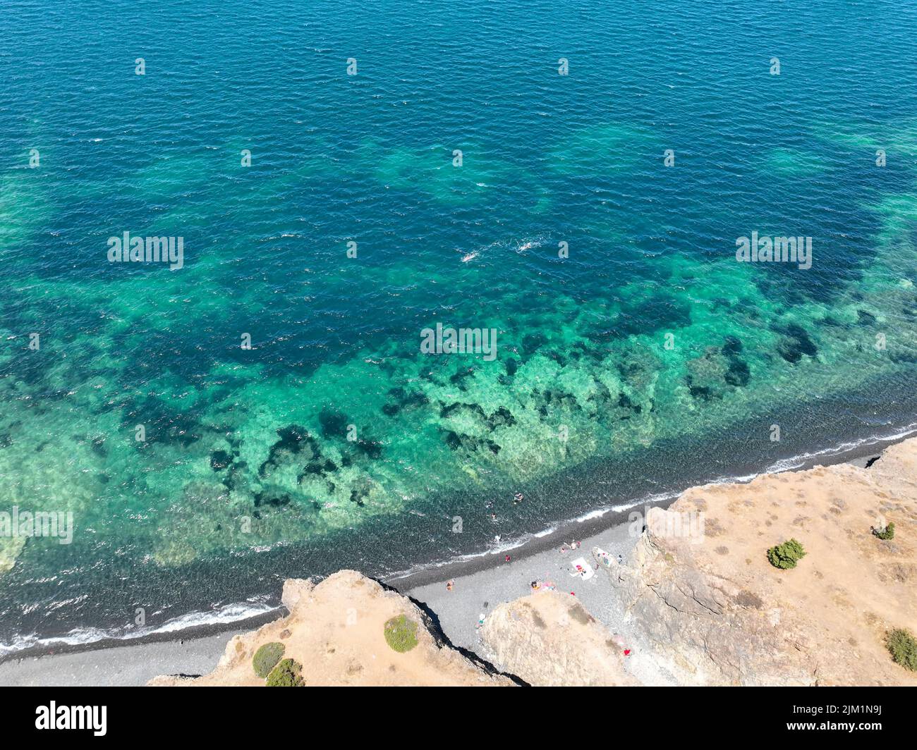 Beautiful blue sea, Foca - Izmir - Turkey aerial photo shoot with drone ...