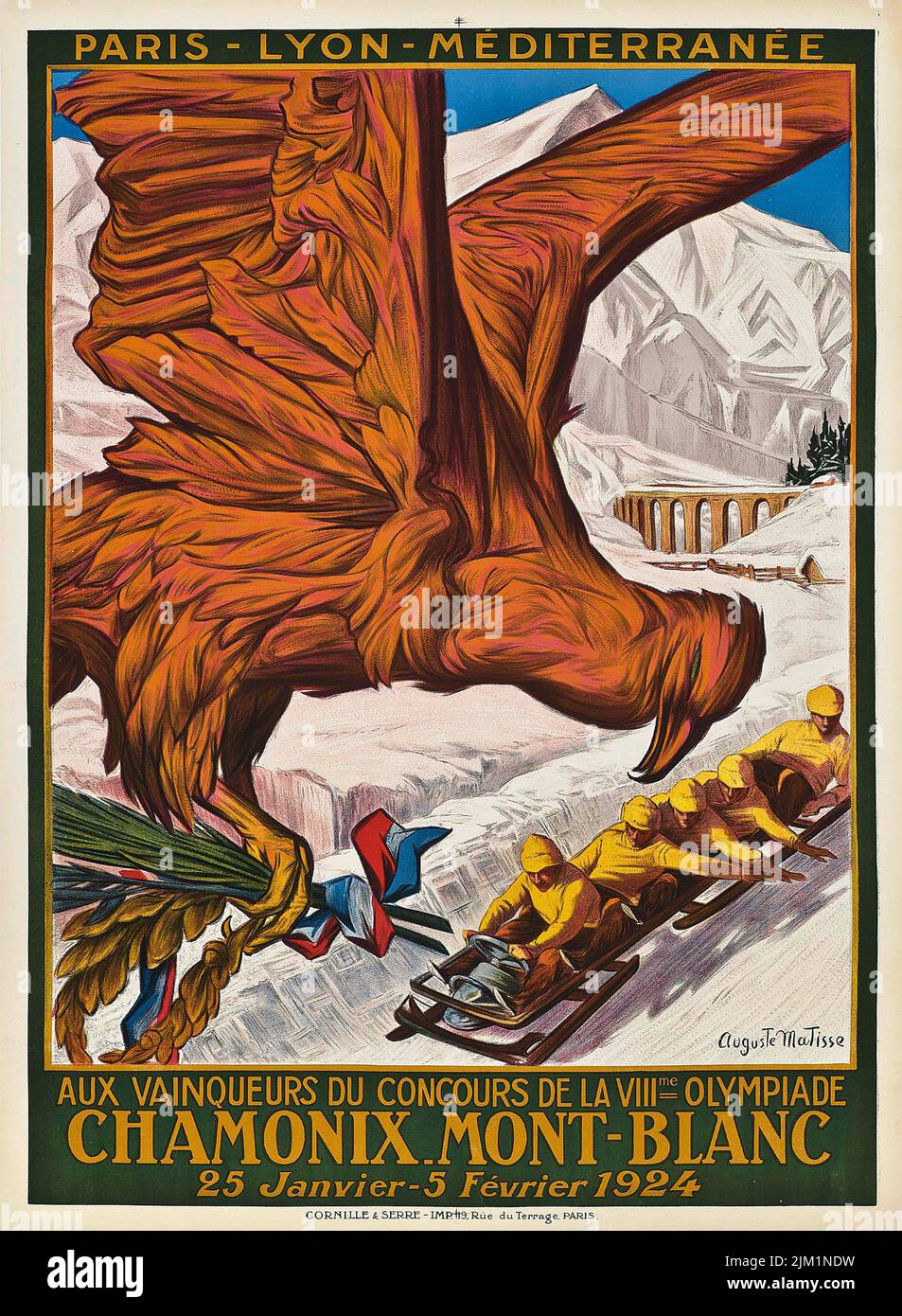 1924 Winter Olympics, Chamonix. Museum: PRIVATE COLLECTION. Author ...