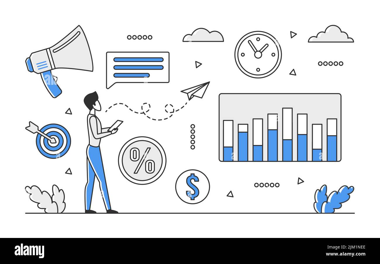 Business analysis statistics charts. Company evolution and monitoring ...