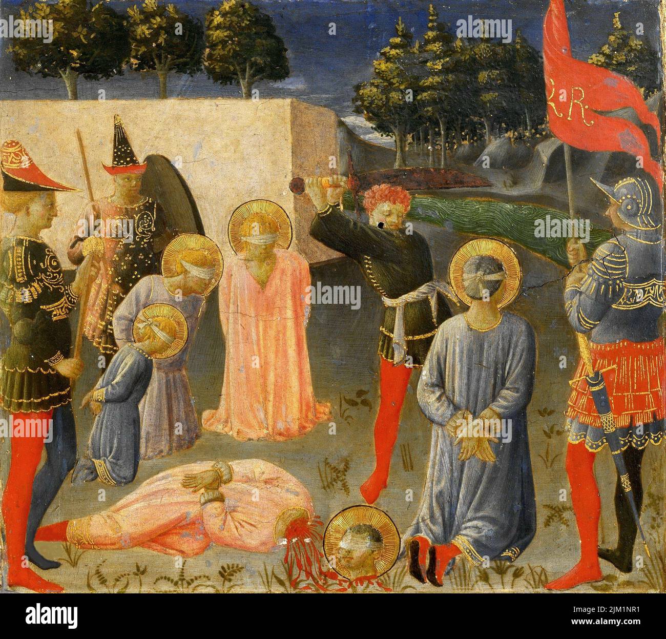The Martyrdom of Saints Cosmas and Damian (Predella of the Annalena Altarpiece). Museum: San ...