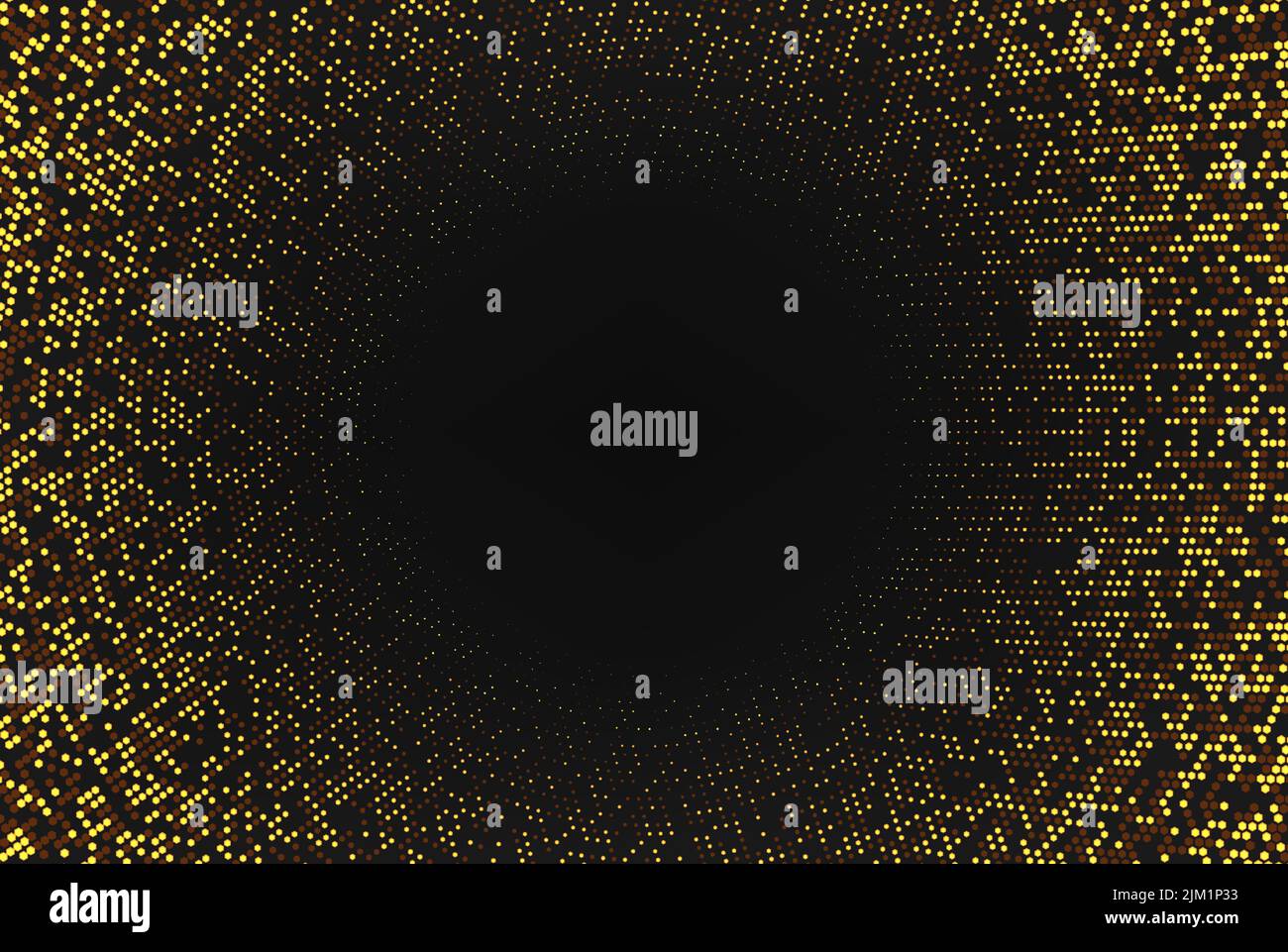 Gold glitter background frame.Gold glitters on black background.Vector ...