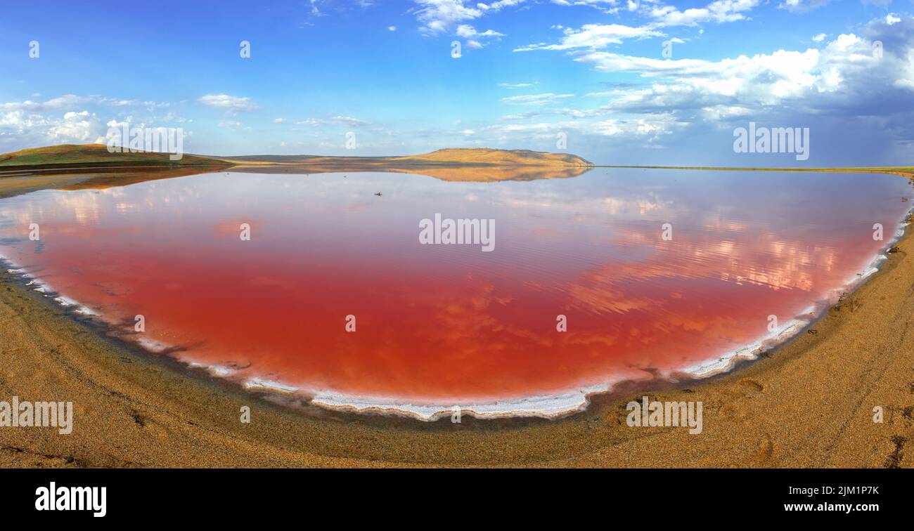 Red purple salt lake hi-res stock photography and images - Alamy