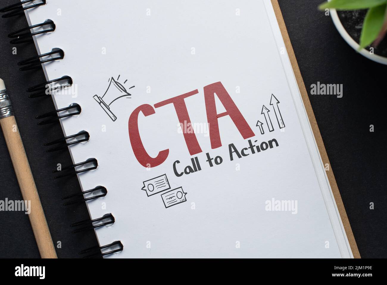 Concept business marketing acronym CTA or Call to Action Stock Photo ...