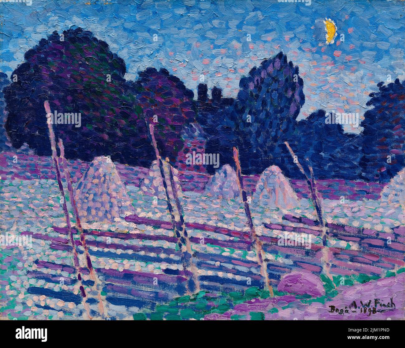 Alfred William Finch, August Night, painting in oil on canvas, 1898 ...