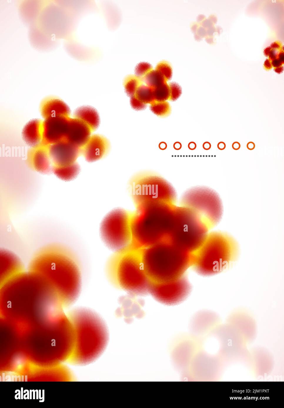 Vector macro abstract background with flying molecule Stock Vector ...