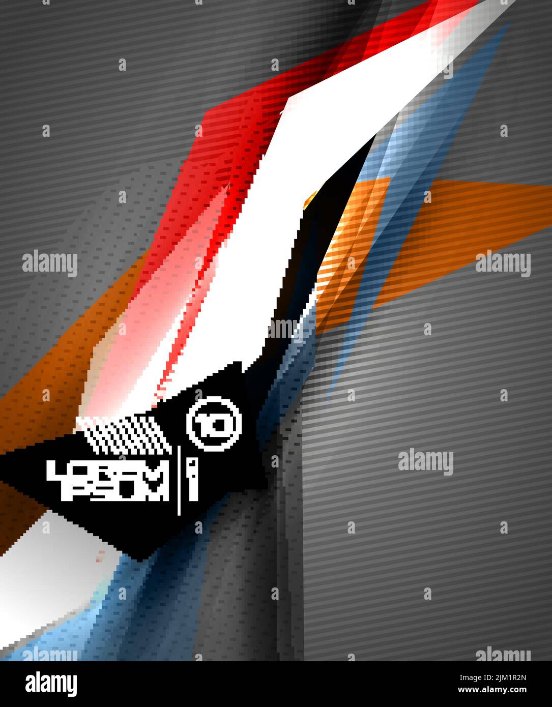 Vector colorful futuristic glossy lines on black. For business ...