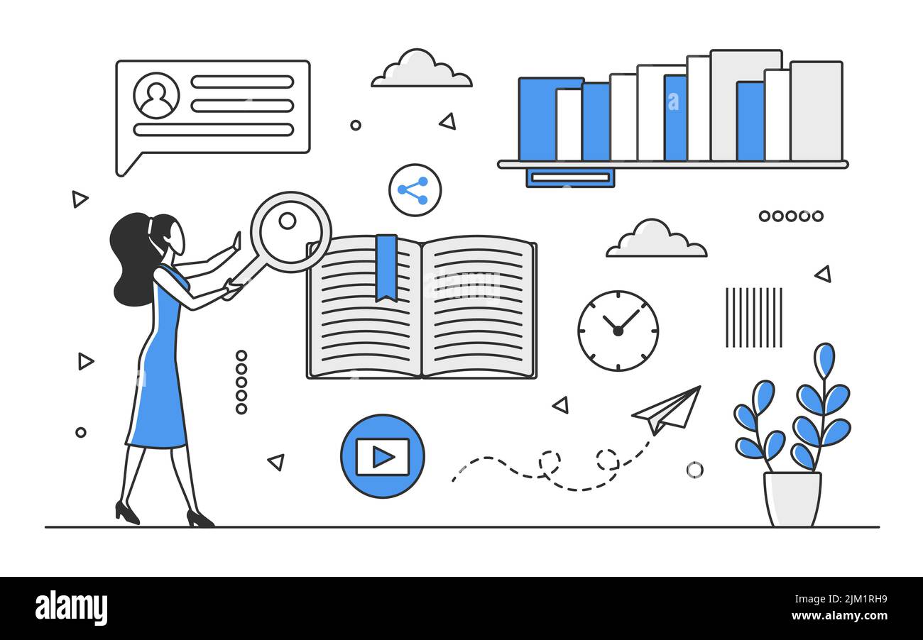 Educational books information. School learning, academic knowledge ...