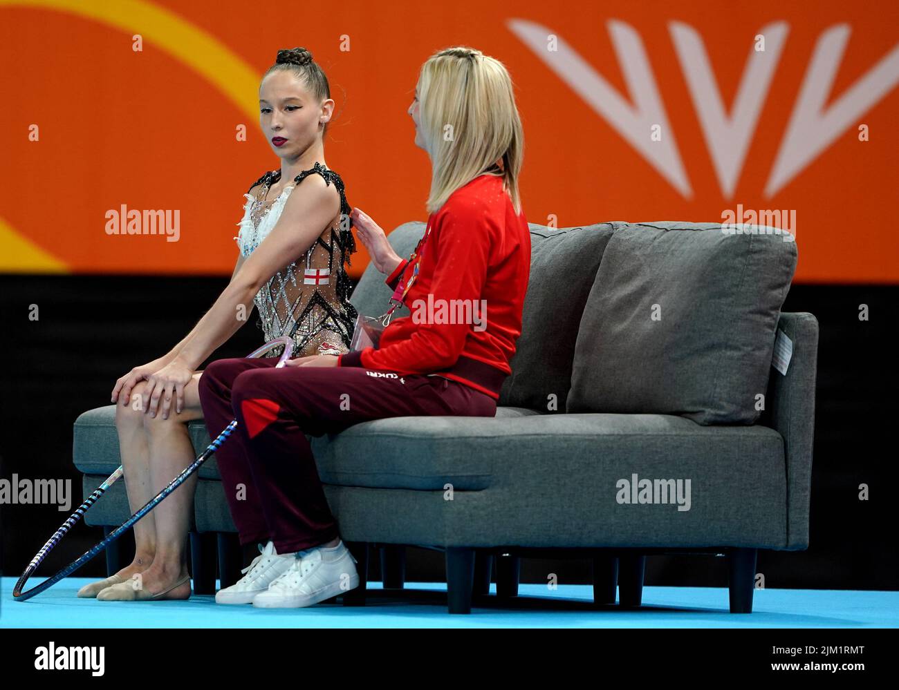 England's Marfa Ekimova following her performance in the Rhythmic ...
