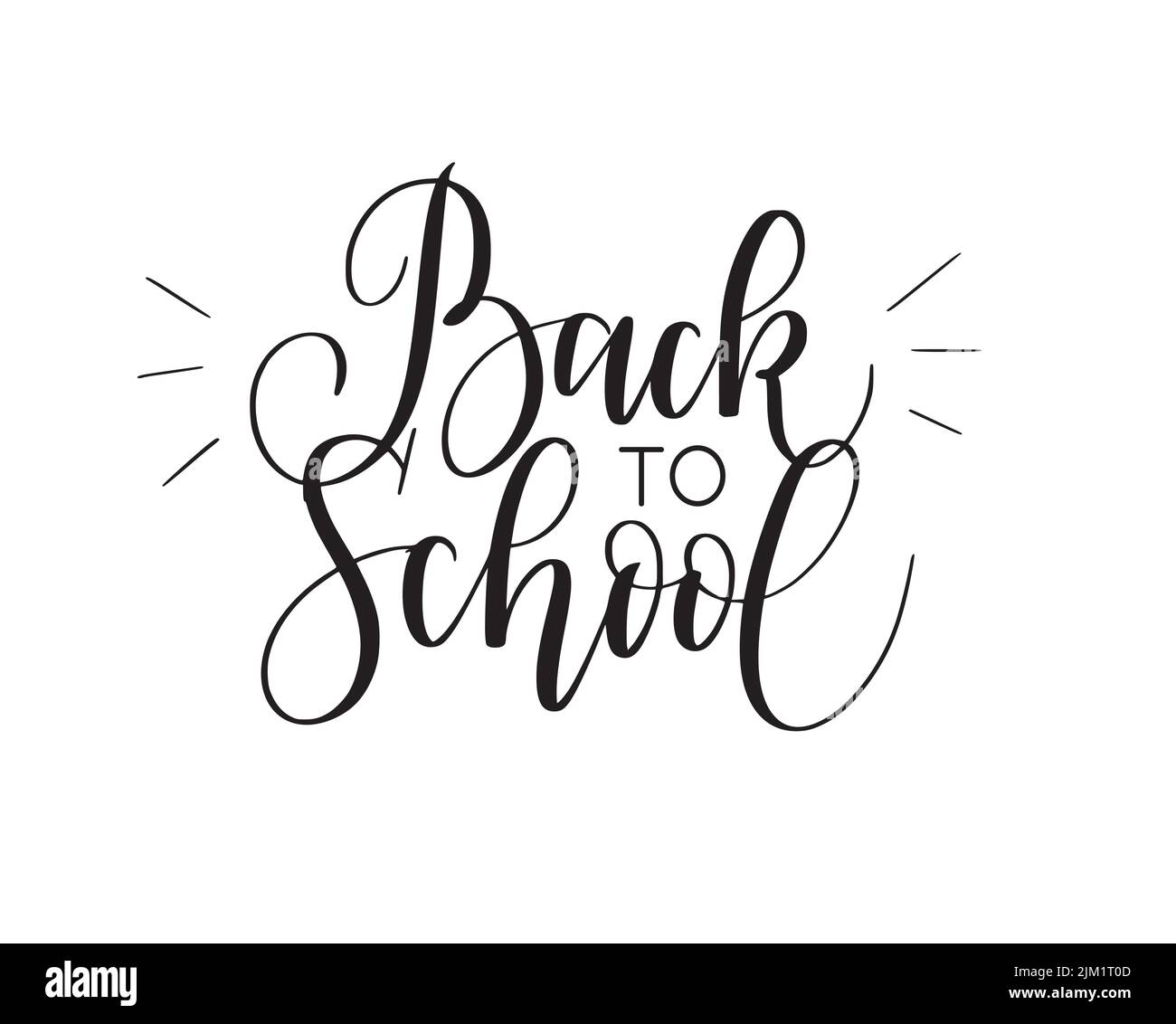 Back to school modern calligraphy doodle design Stock Vector Image ...