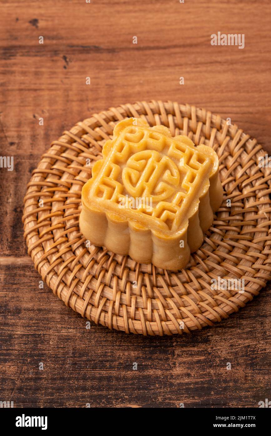 Delicious mung bean moon cake for Mid-Autumn Festival food mooncake on ...