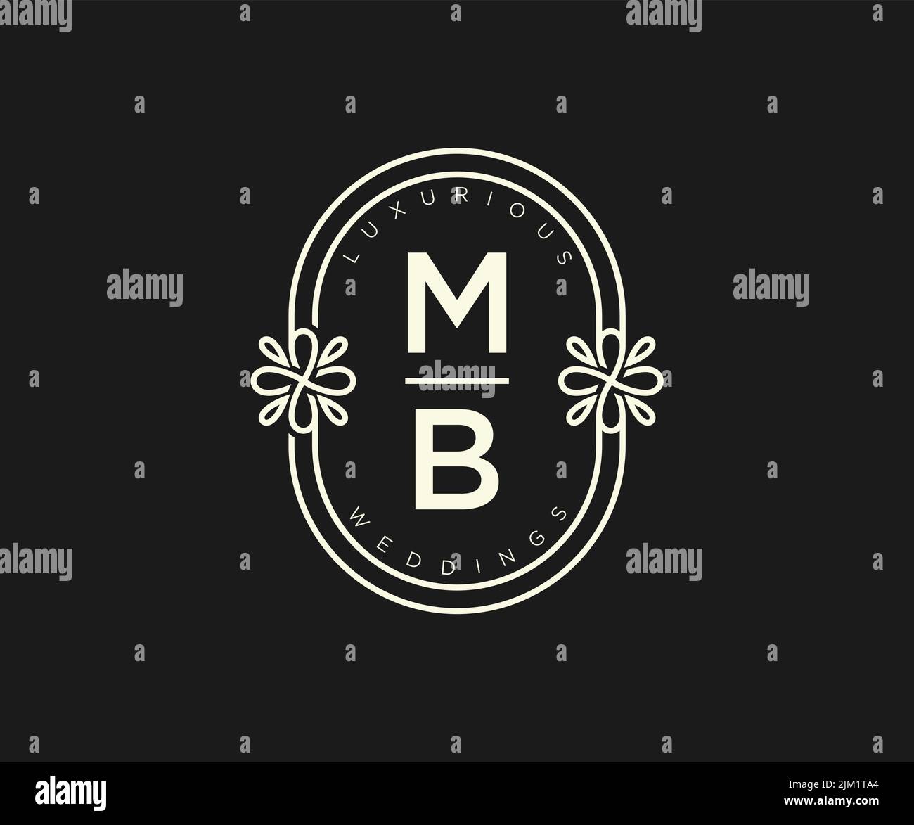 MB Initials letter Wedding monogram logos template, hand drawn modern ...
