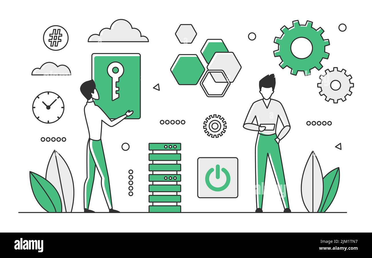 System technical support service. Help desk assistance and it ...