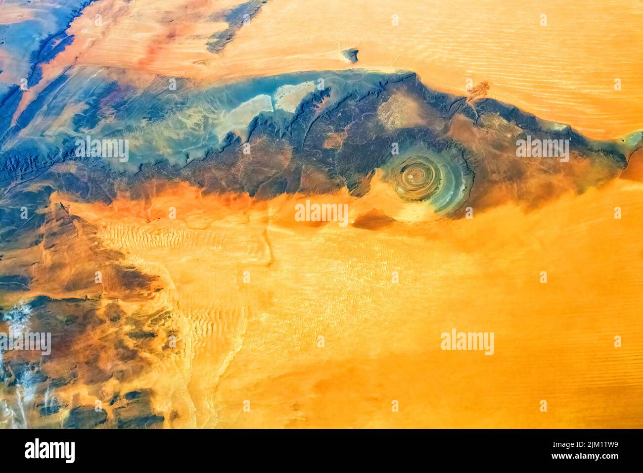 Richat Structure In The Sahara Desert Digital Enhancement Of An Image