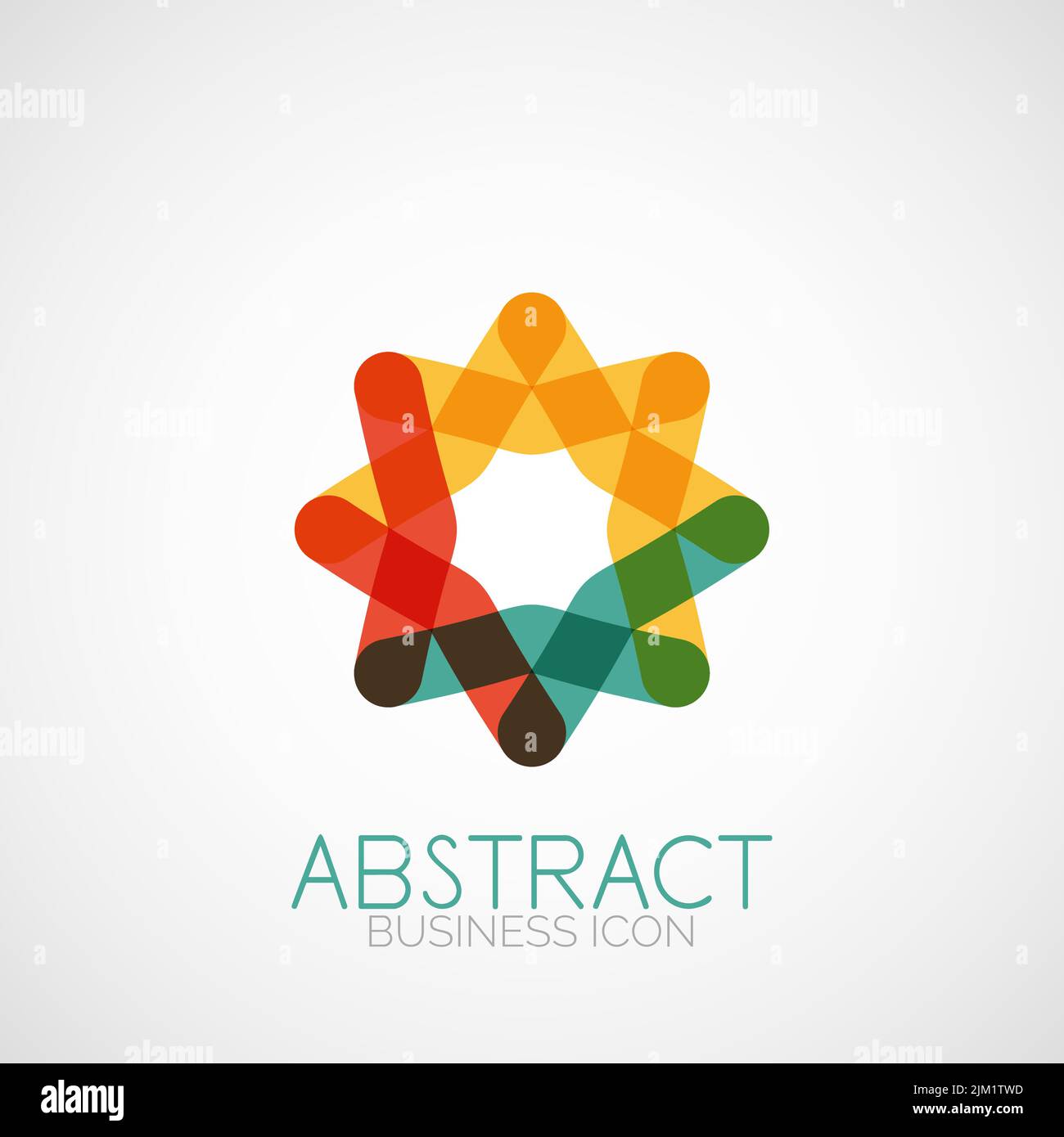 Symmetric abstract geometric shape, business symbol or logo design ...
