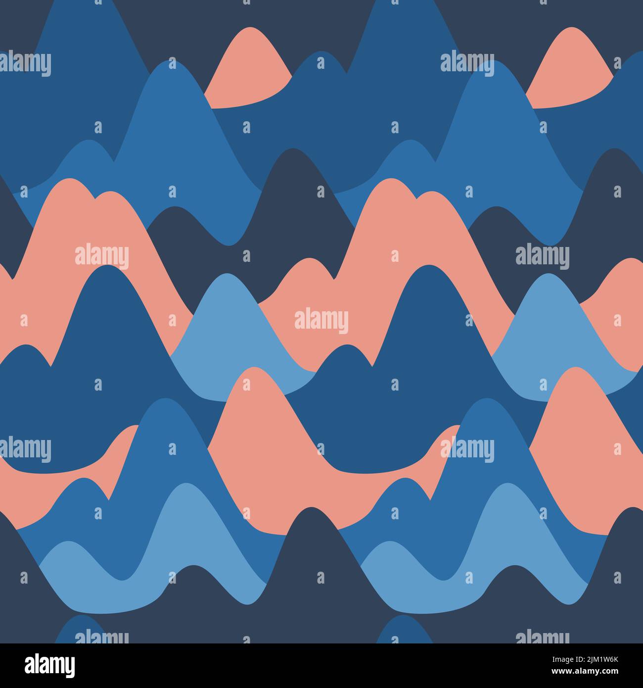 Blue pink mountain hill seamless pattern creative background for ...
