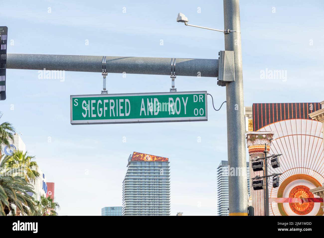 street name Siegfried and Roy in Las Vegas, USA Stock Photo - Alamy