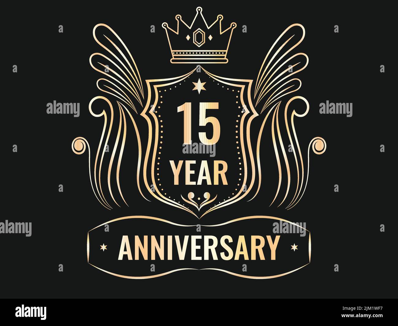 15th anniversary logo hi-res stock photography and images - Alamy