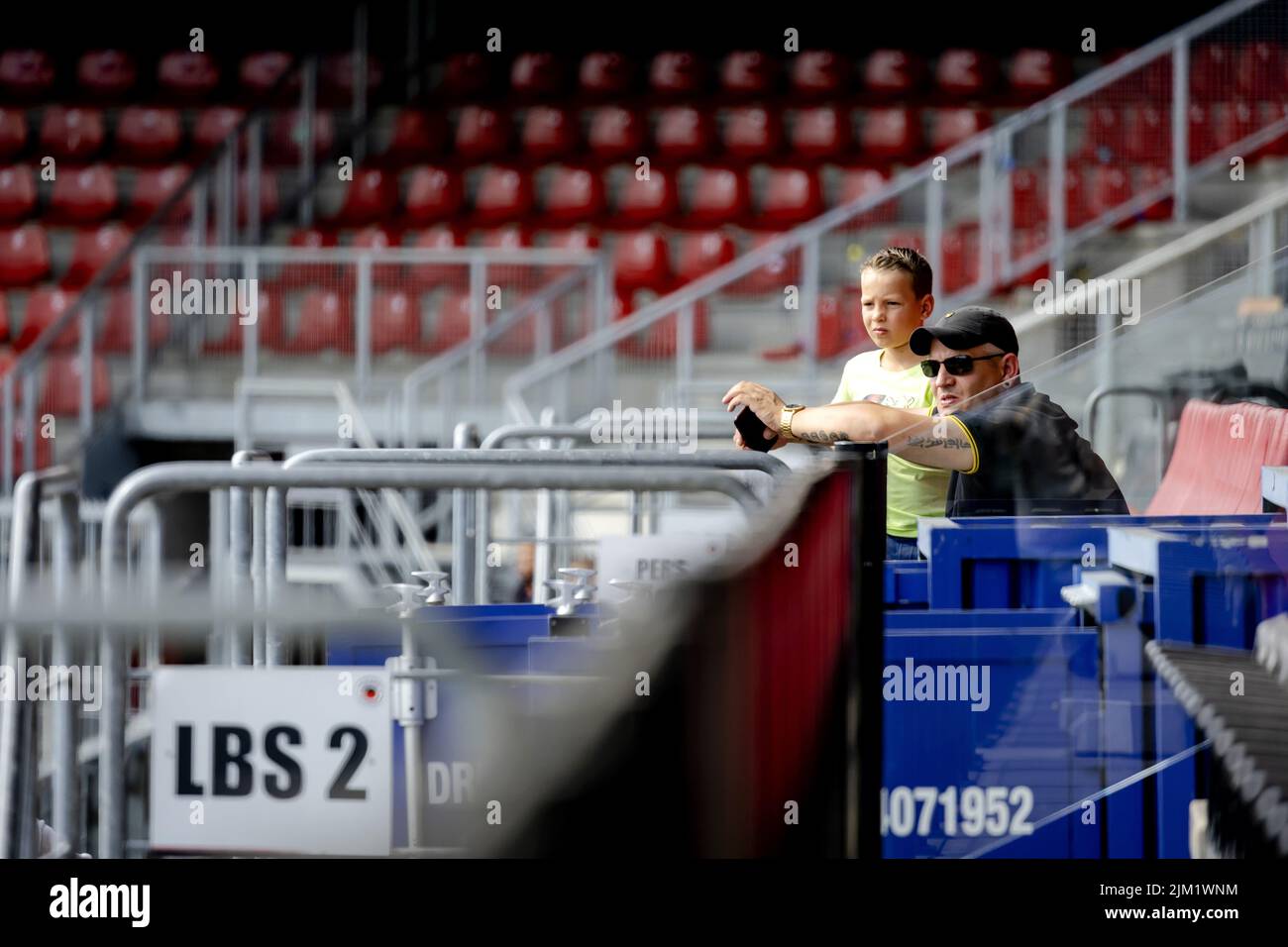 ROTTERDAM - Fans of Excelsior during a training session in the Van ...