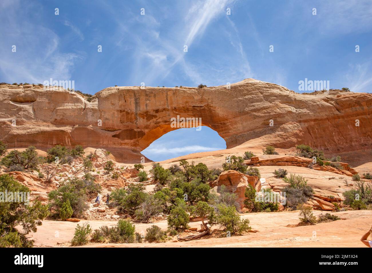 Wilson Arch in a semi desert landscape in Moab Utah, USA Stock Photo ...