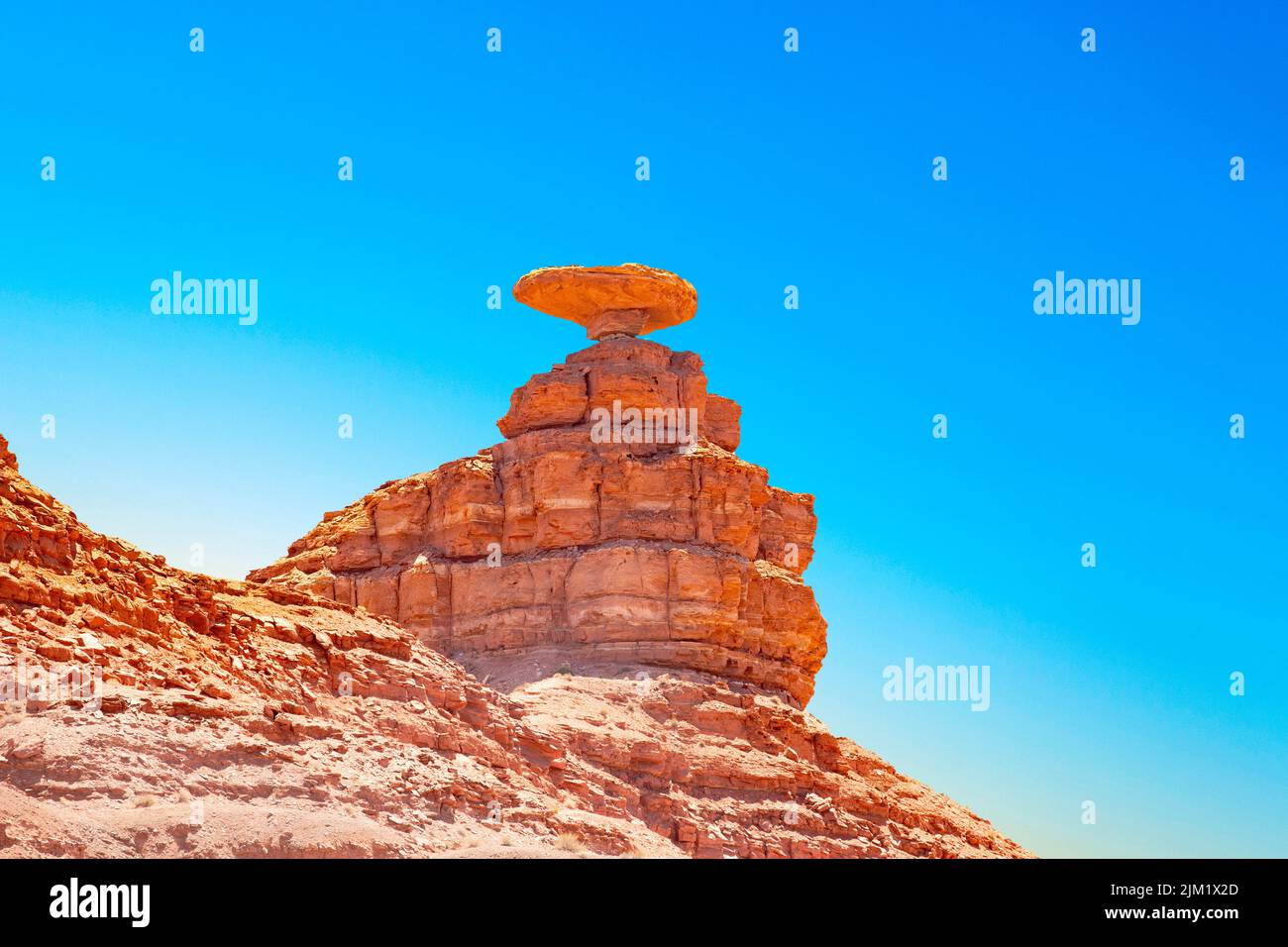 Famous rock Mexican Hat near village of Mexican Hat near Monument ...
