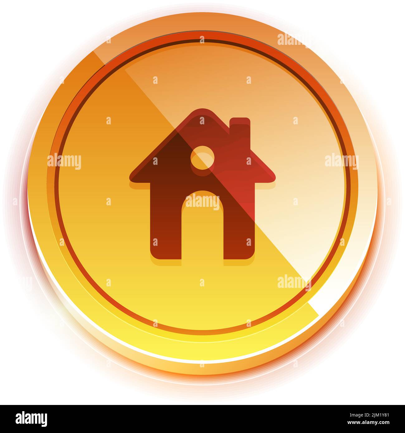 Glossy isolated bright button with shadow Stock Vector Image & Art - Alamy