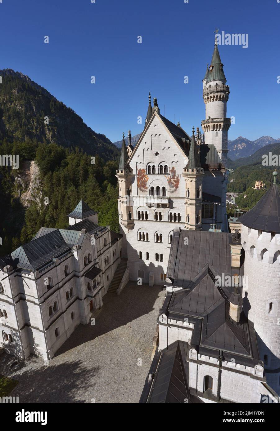 Schwangau, Germany. 04th Aug, 2022. View of Neuschwanstein Castle. The ...