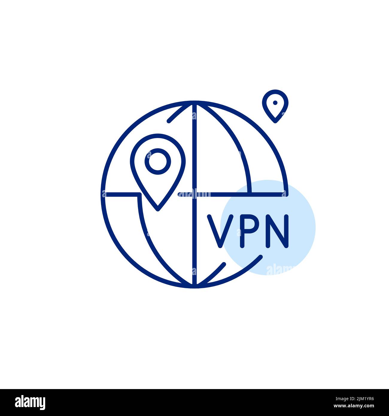 International VPN service. Global map location. Pixel perfect, editable ...