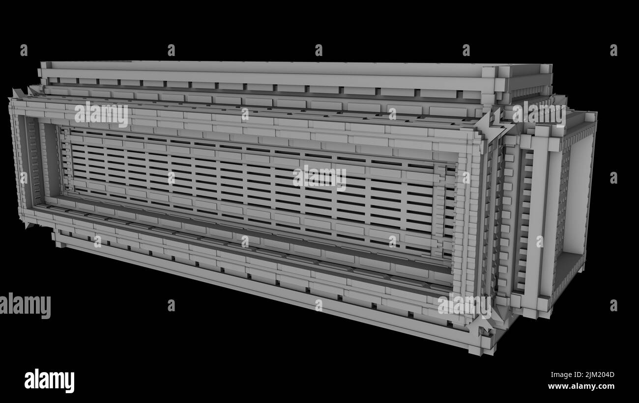 Architectural structure of a mega parking complex Stock Photo - Alamy