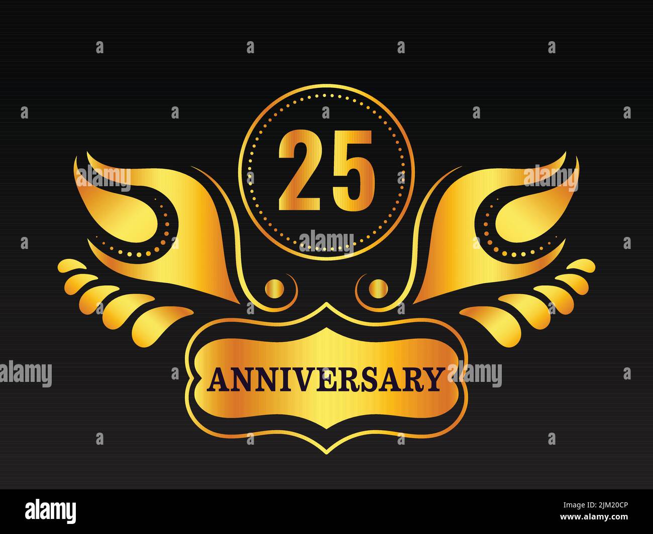 25th anniversary badge hi-res stock photography and images - Alamy