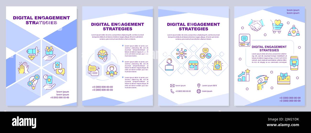 Digital engagement strategies brochure template Stock Vector Image ...