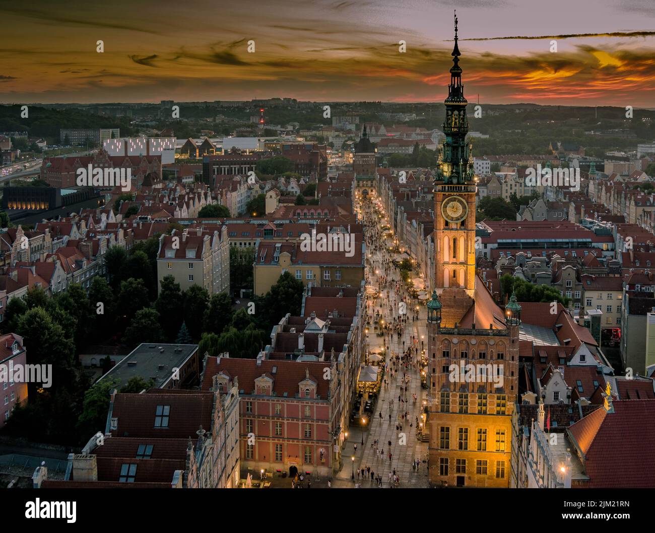 gdansk long lane street from above Stock Photo - Alamy