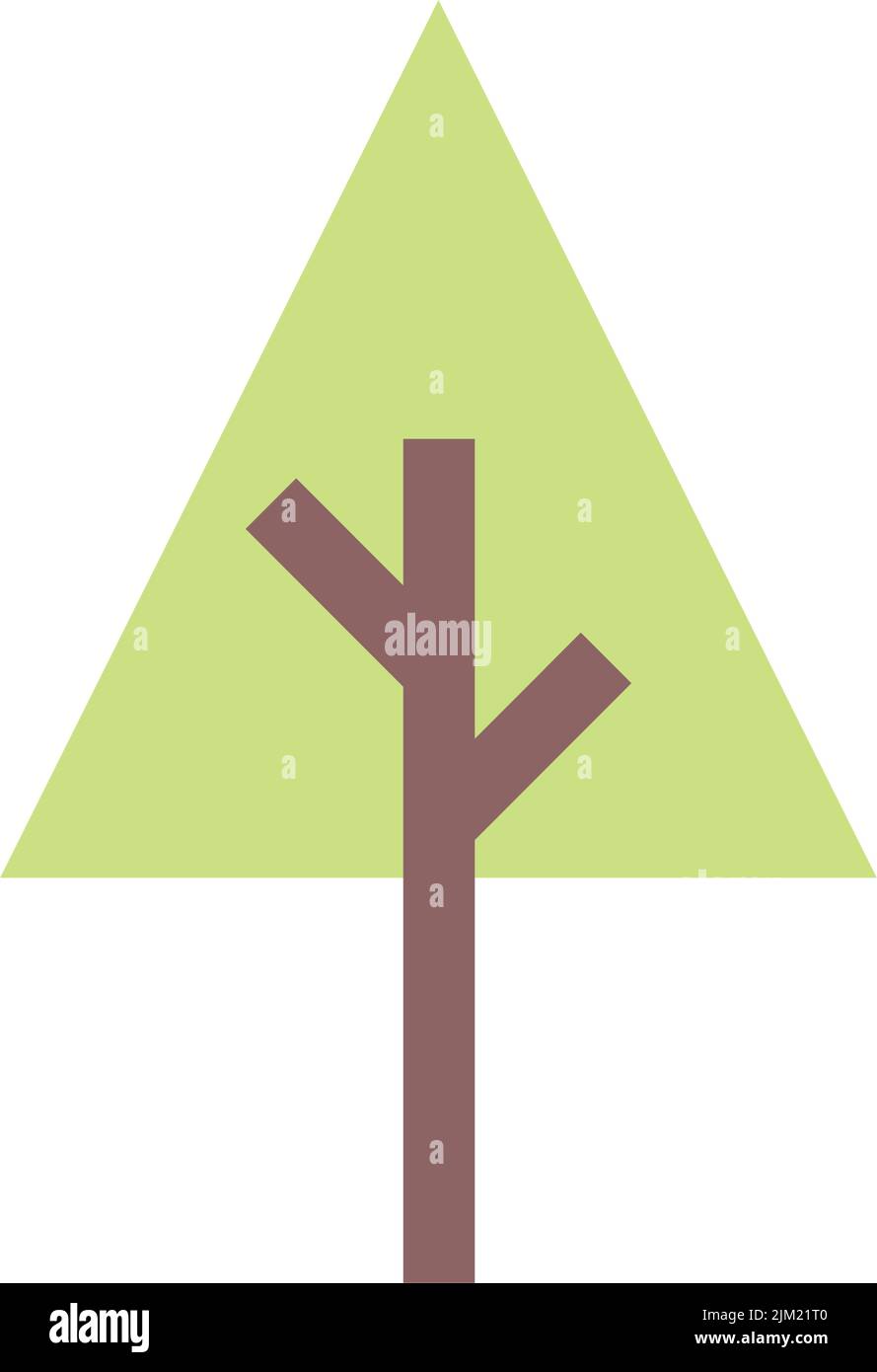 Tree icon vector triangle geometric symbol for nature, ecology and ...