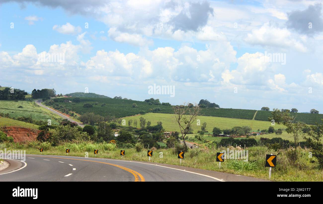 road curve landscape Stock Photo - Alamy