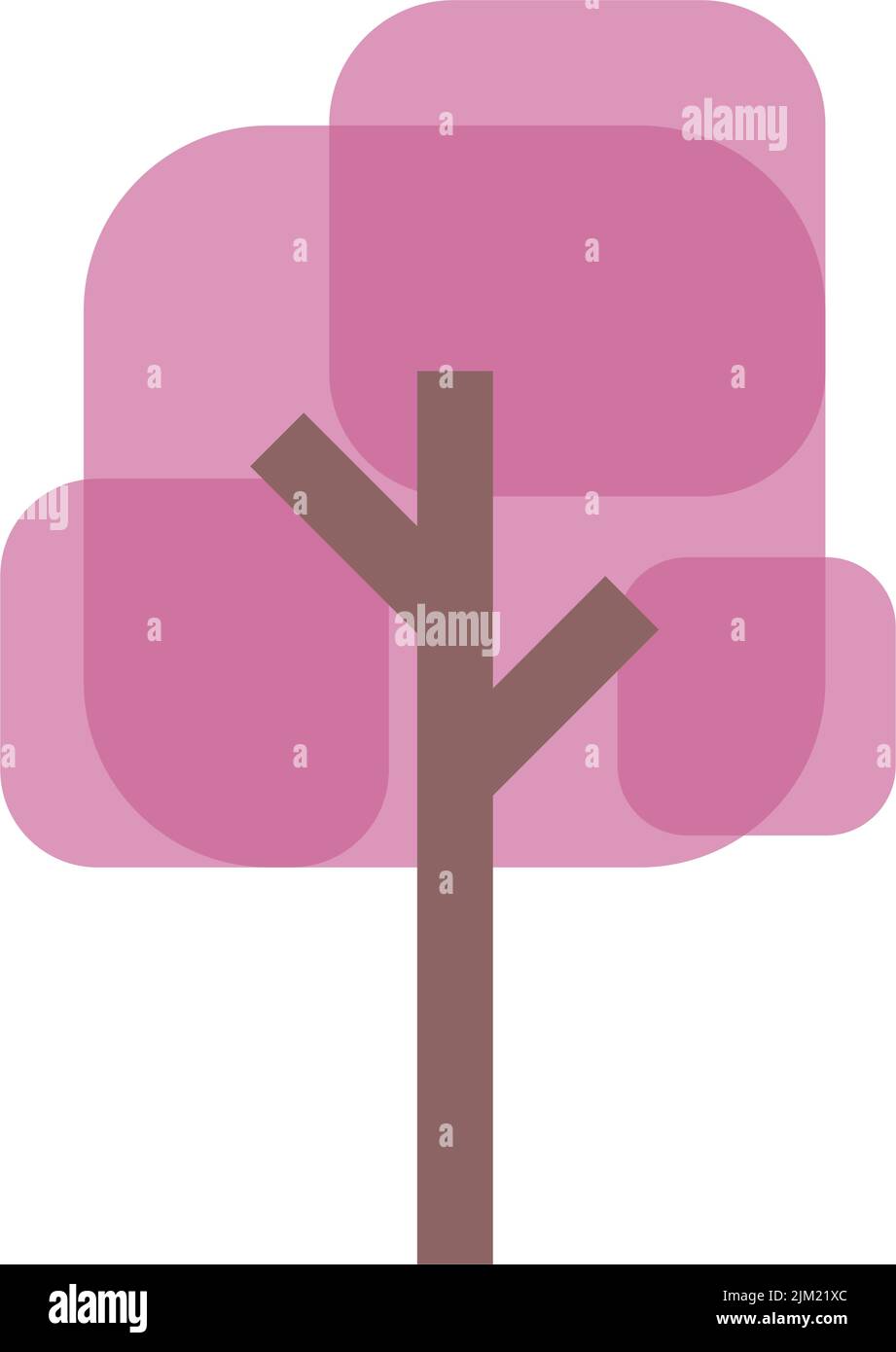 Tree icon vector square geometric symbol for nature, ecology and ...