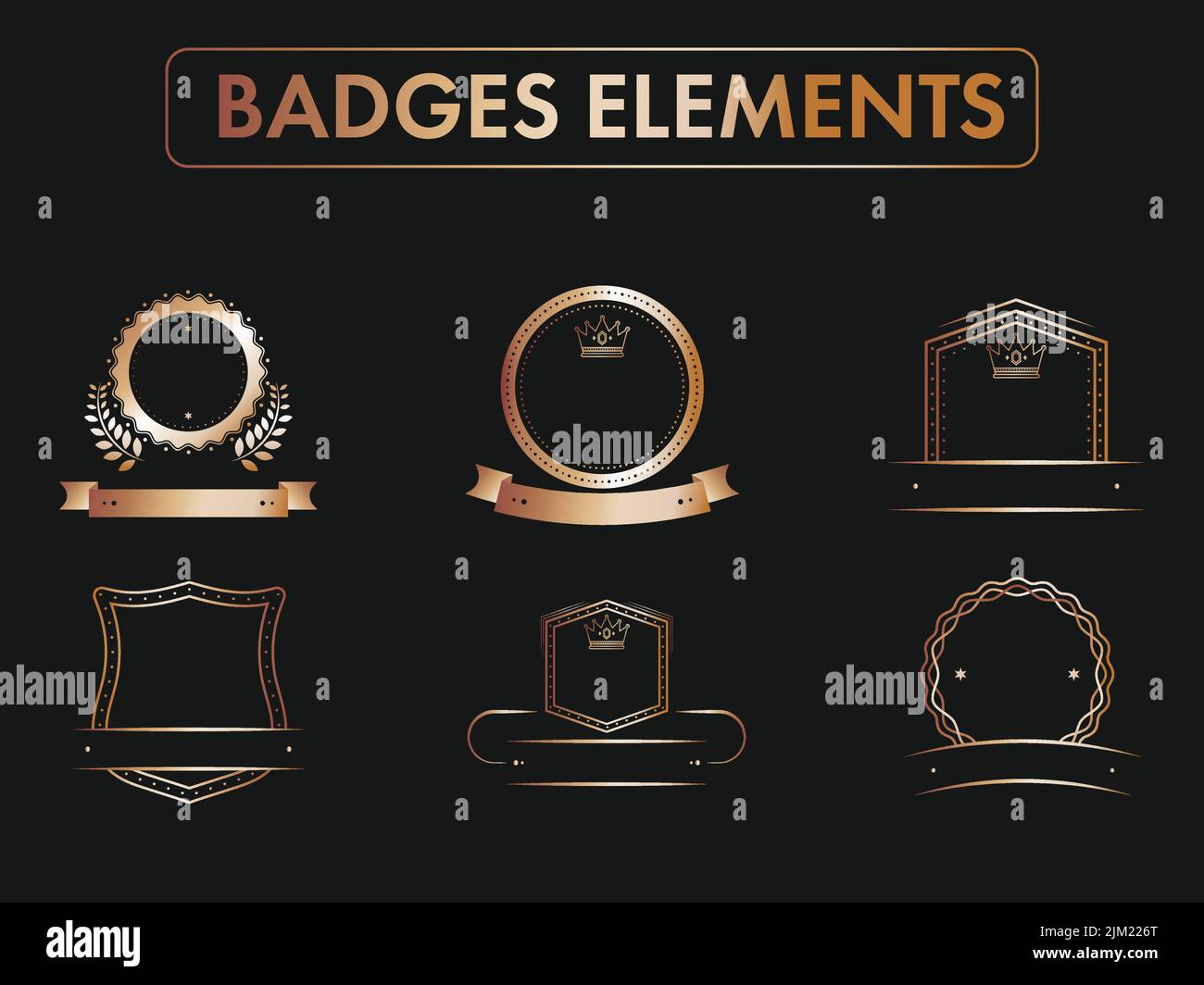 Shield round star ribbon Stock Vector Images - Alamy